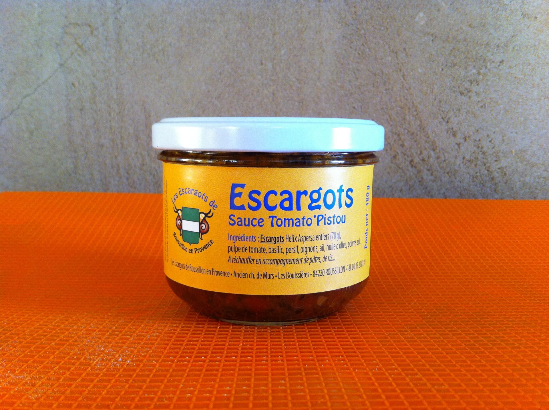 Escargots Tomato'Pistou - Les escargots de Roussillon en Provence